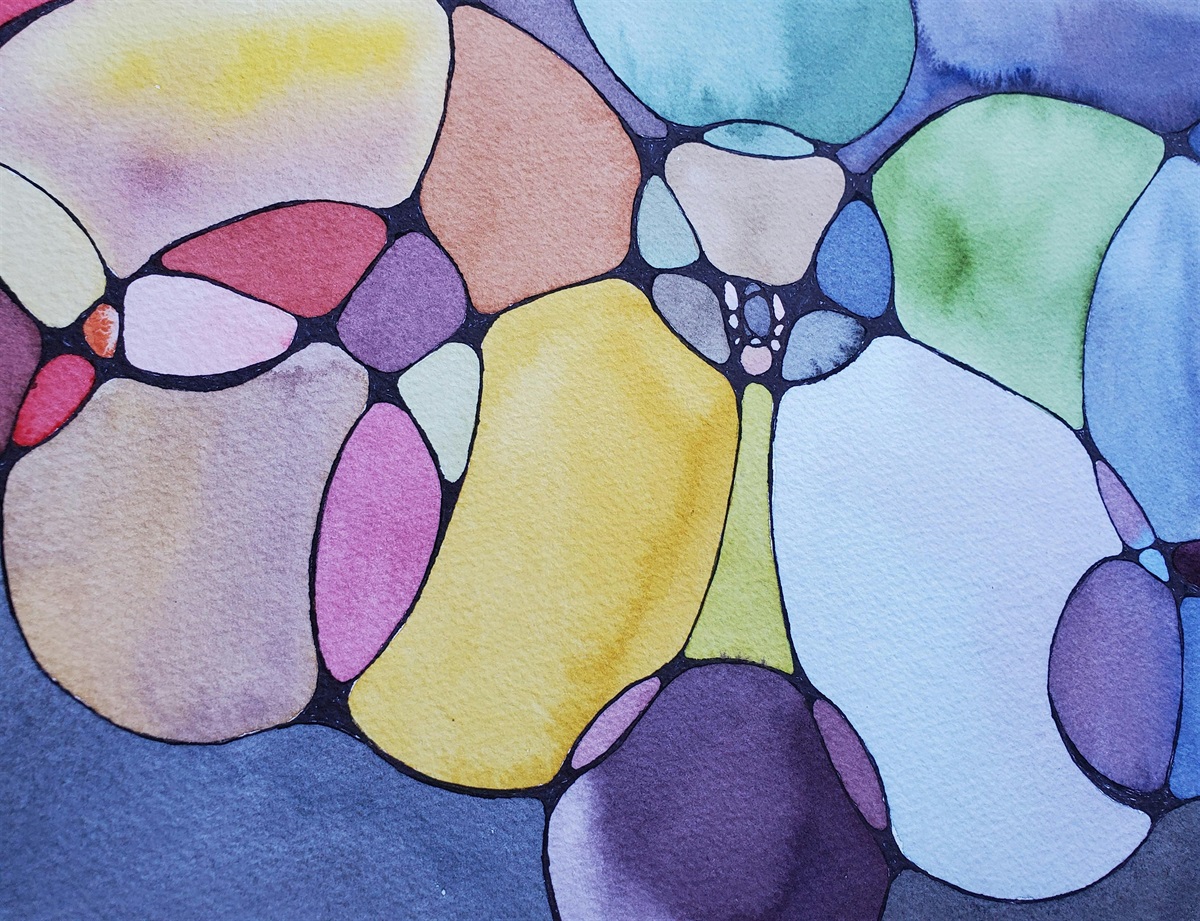 Neurographic Art-Inspired Watercolor Leu Gardens